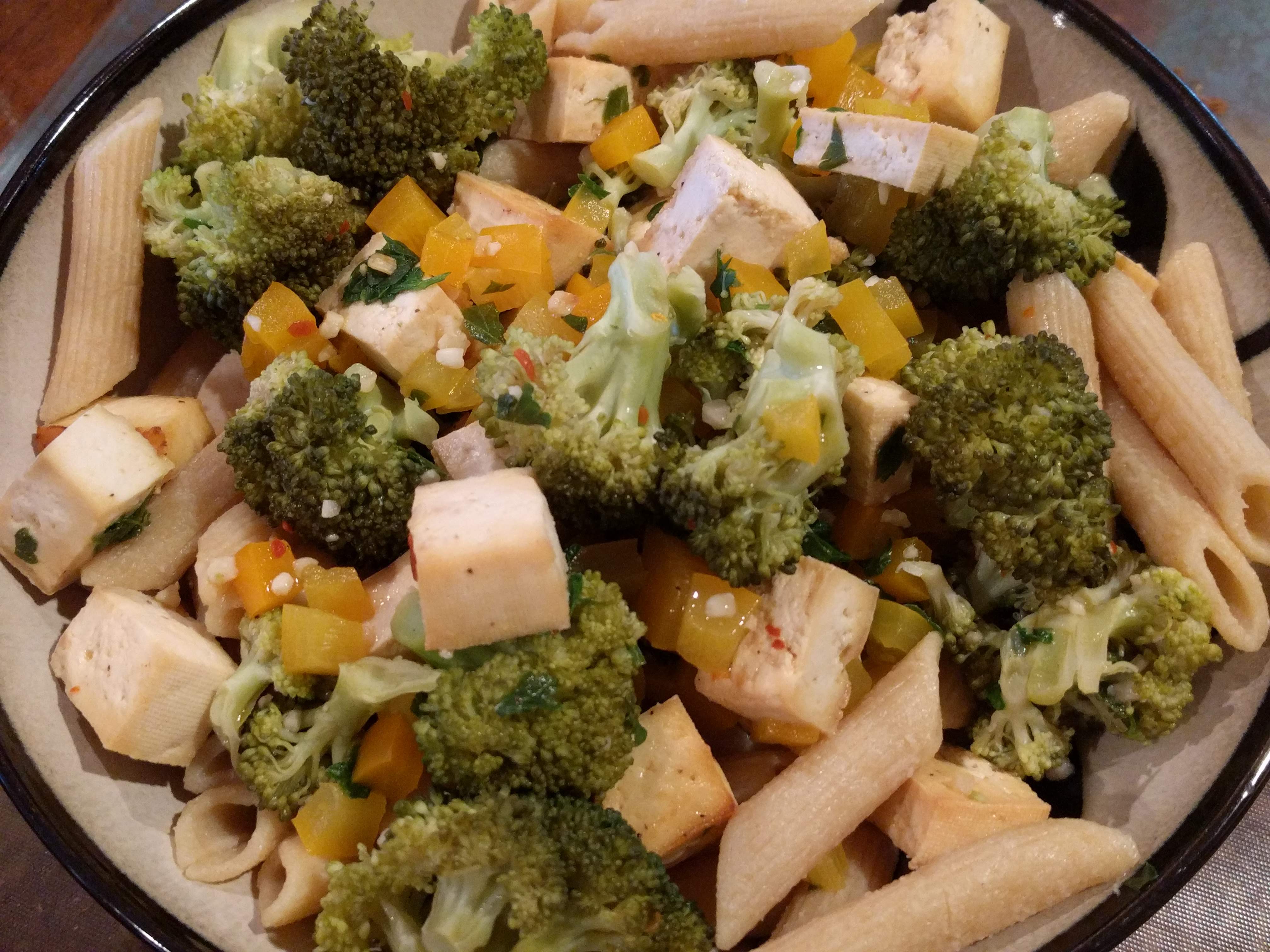Lemon Tofu & Veggies Scampi | My Whole-Foods Plant-Based Kitchen